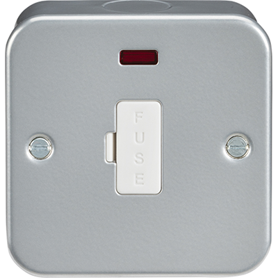Metal Clad 13A Fused Spur Unit with Neon| Electrical Wholesaler