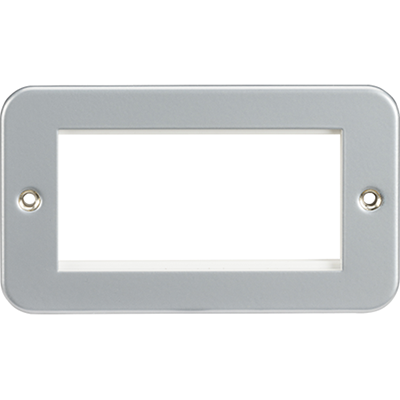 Metal Clad 4 Gang Modular Faceplate| Electrical Wholesaler