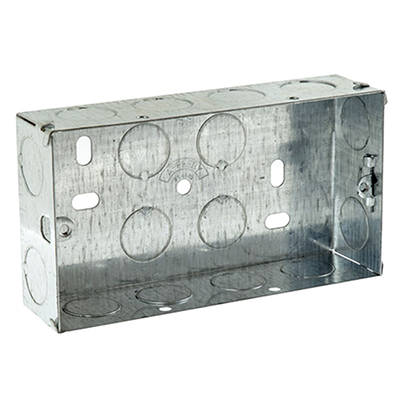 Flush Metal Back Box 2 Gang 47mm| Electrical Wholesaler