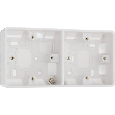 2 Gang Surface Box 50mm| Electrical Wholesaler