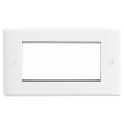 Quad Euro Module - Double Plate| Electrical Wholesaler