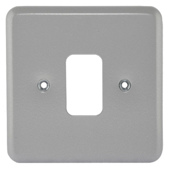 1 Gang Grid Front Plate Metalclad| Electrical Wholesaler