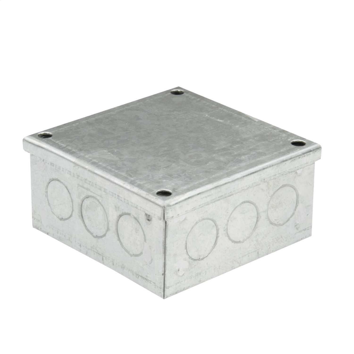 100mm x 100mm x 50mm Galvanised Adaptable Box with Knockouts ...
