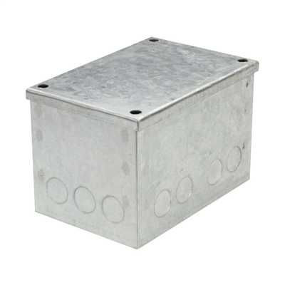 150mm x 100mm x 100mm Galvanised Adaptable Box with Knockouts ...