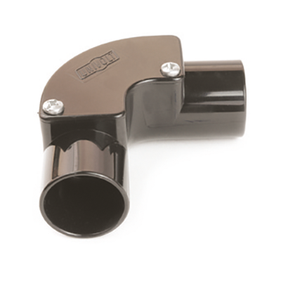 20mm PVC Conduit Inspection Elbow - Black| Electrical Wholesaler