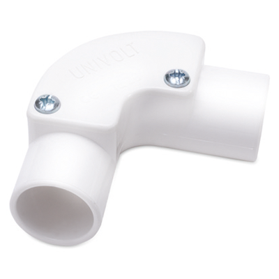 25mm PVC Conduit Inspection Elbow - White| Electrical Wholesaler