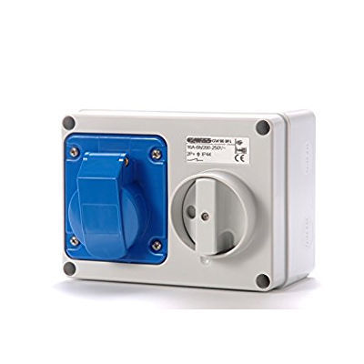 Gewiss 16A 2P+E 230V Interlocked Switched Socket| Electrical Wholesaler