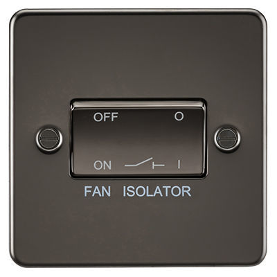 Flat Plate 10AX 3 Pole Fan Isolator Switch - Gunmetal| Electrical ...