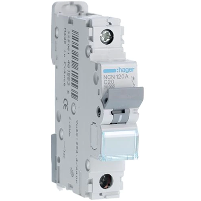 20A Single Pole 10kA C Curve MCB| Electrical Wholesaler