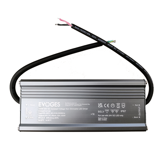 100W 24V DC Constant Voltage IP67 Non-Dimmable LED Driver | Electrical ...