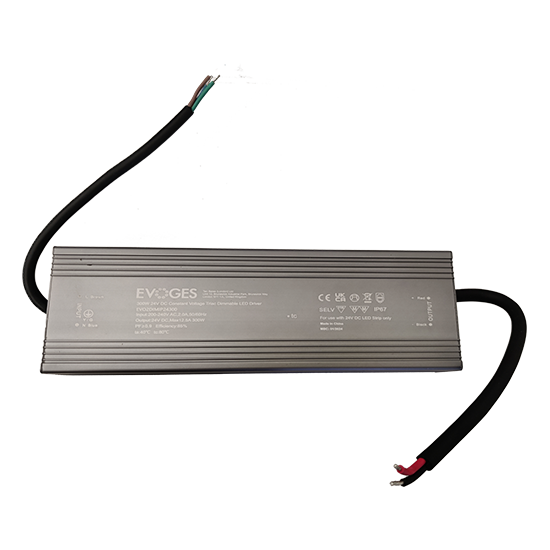 300W 24V DC Constant Voltage IP67 Triac Dimmable LED Driver ...