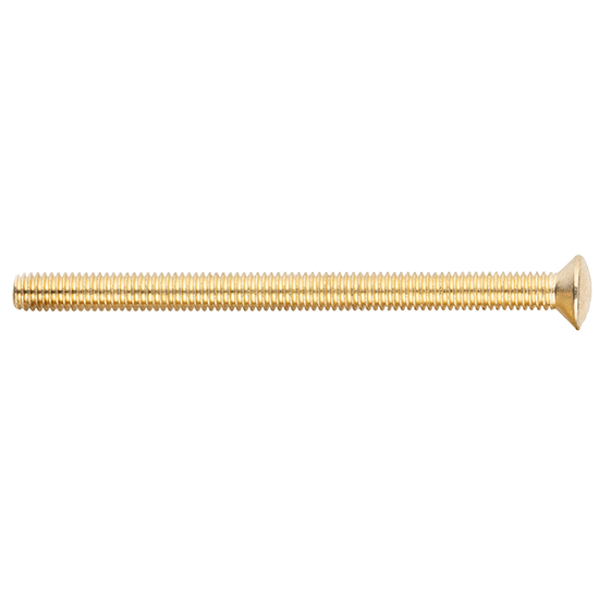 Pack of 20 - M3.5 x 50mm Long Raised-Head Countersunk Electrical Fixing Screws - Brass ...