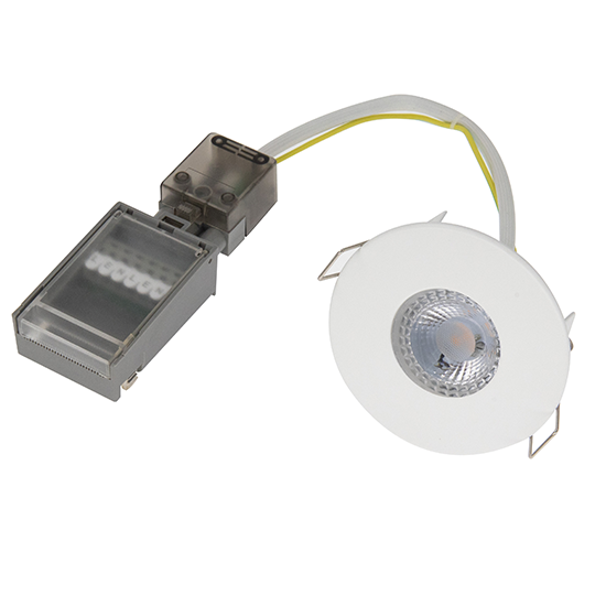 Latitude Pro GU10 Fire Rated Downlight IP65 Matt White | Electrical ...