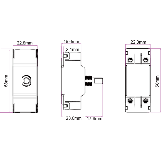 Eclipse 6A Intermediate Dimmer Switch 3 Way Dimmer Switch Push On/Off ...
