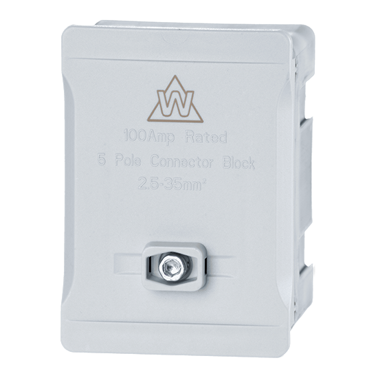 5 Way 100A Single Pole Terminal Block - Grey| Electrical Wholesaler